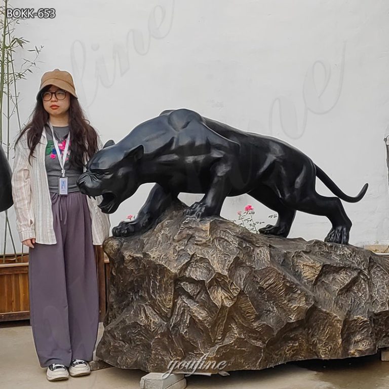 Bronze Life Size Leopard Statue - YouFine Animal Statues