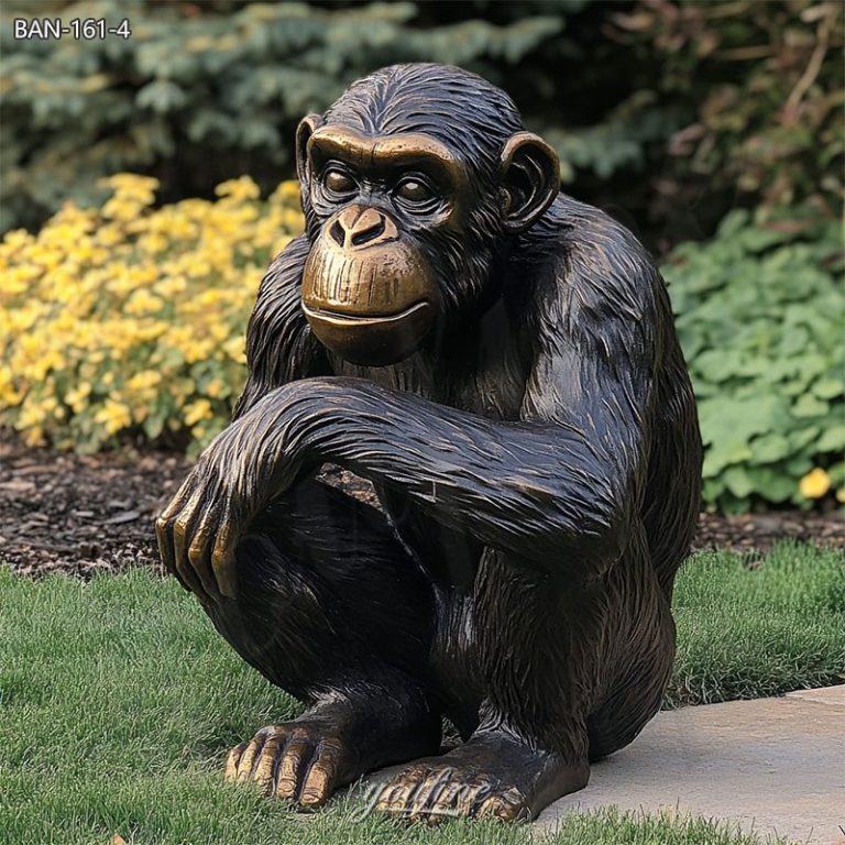 Bronze Life Size Monkey Statue - YouFine Animal Sculpture