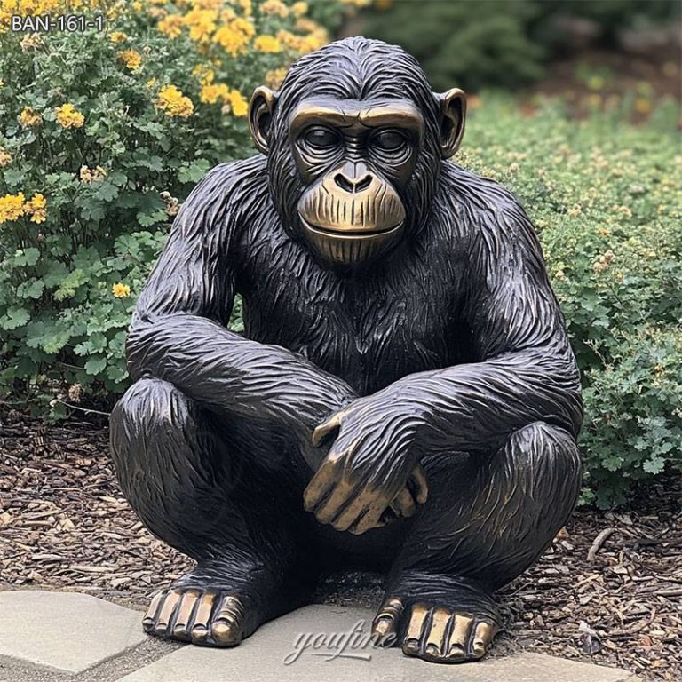 Bronze Life Size Monkey Statue - YouFine Animal Sculpture