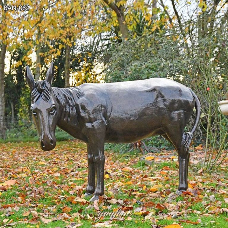 Bronze Burro Garden Statue - YouFine Animal Sculpture