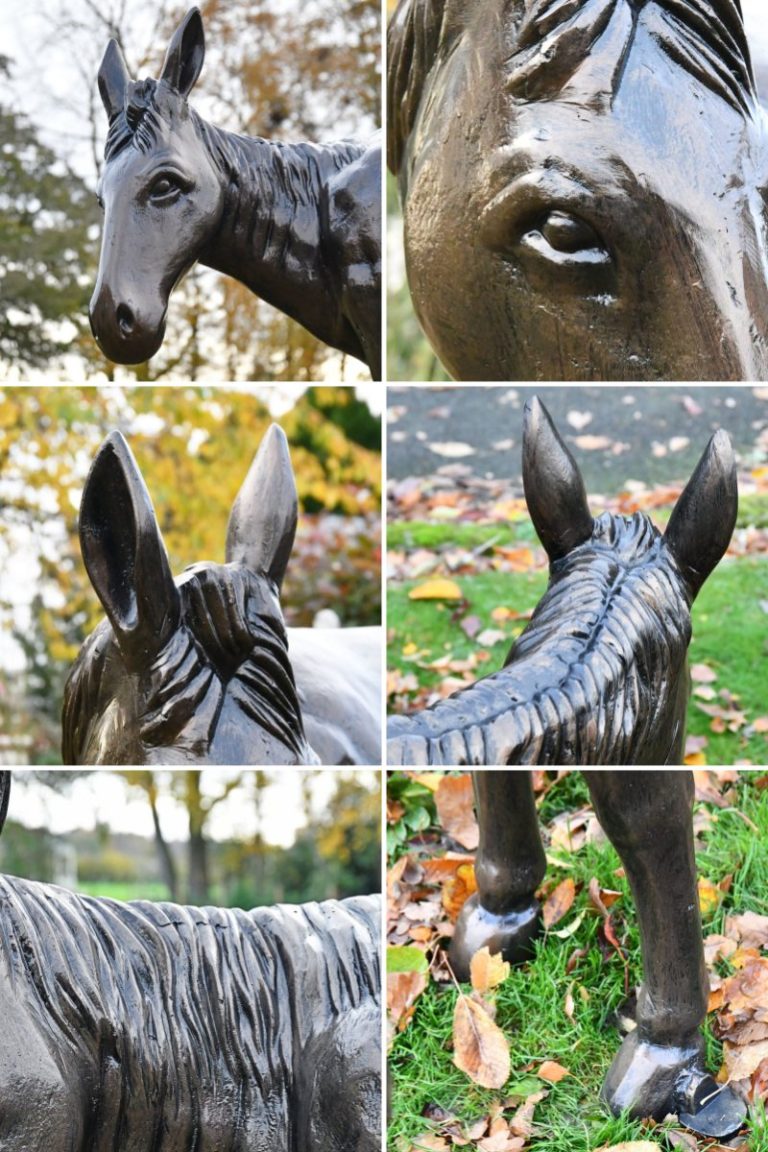 Bronze Burro Garden Statue - YouFine Animal Sculpture