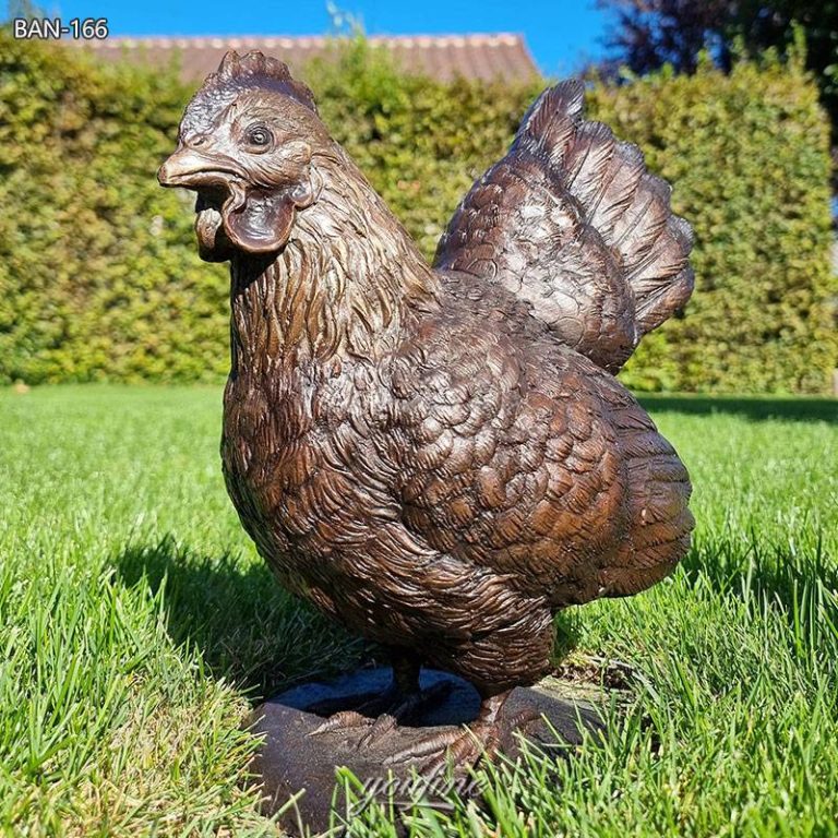 Bronze Outdoor Chicken Statues - YouFine Animal Sculpture