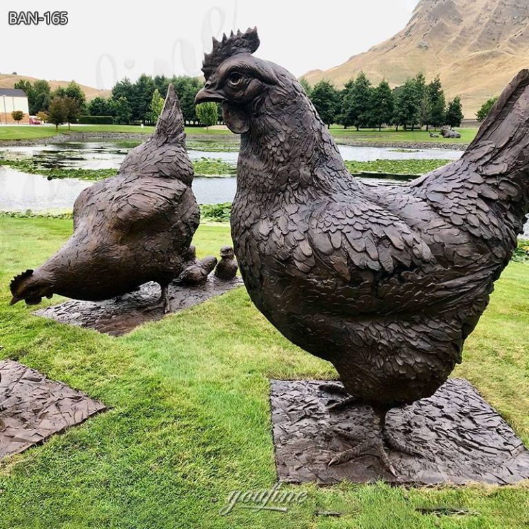 Giant Metal Chicken Statue - YouFine Animal Sculpture