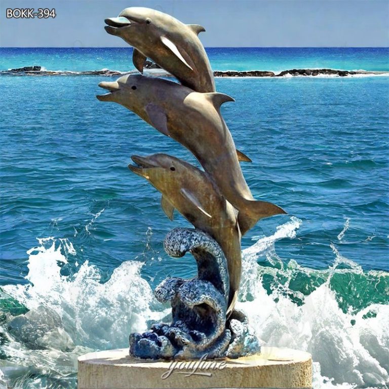 Large Bronze Dolphin Statue - YouFine Animal Sculpture