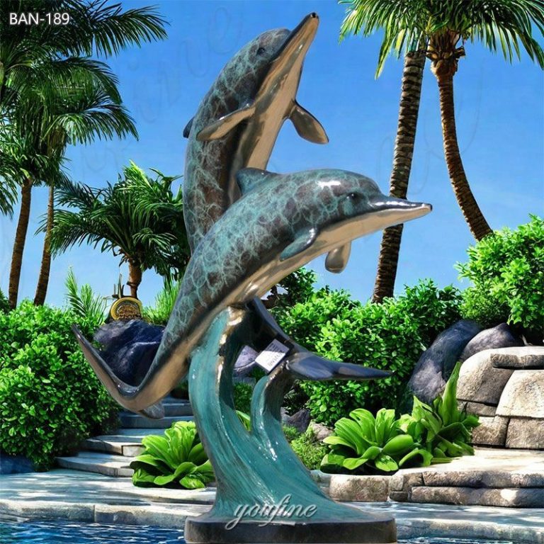 Bronze Outdoor Dolphin Statue - YouFine Animal Sculpture