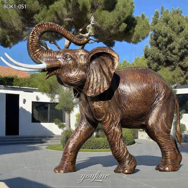 What Does the Bronze African Elephant Sculpture Symbolize?
