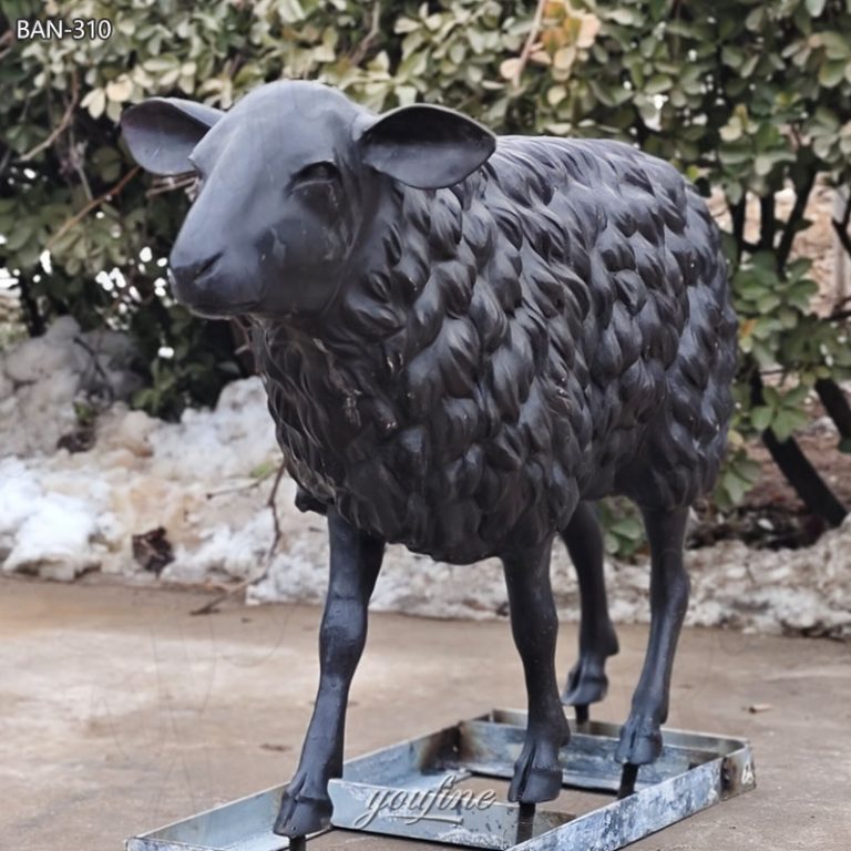 Bronze Life Size Sheep for Garden