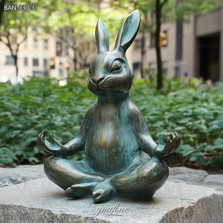 Bronze Zen Rabbit Statue